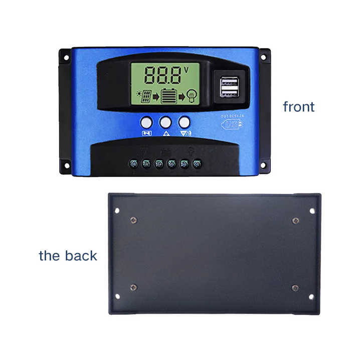 SUYEEGO 30A Solar Charge Controller Solar Panel Battery Intelligent Regulator with Dual USB Port ...