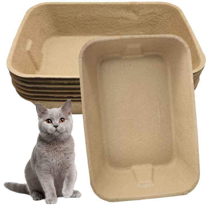 Biodegradable Recycled Cat Litter Box Cardboard Liner Tray Disposable ...
