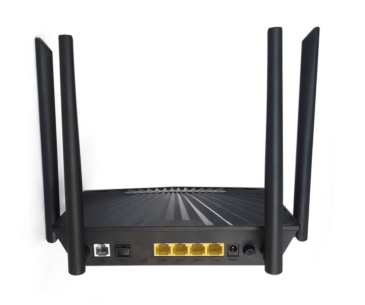 FTTH Dual Band GPON ONT Modem 4GE+USB+WiFi Antenna 2.4G 5G Gigabit ...