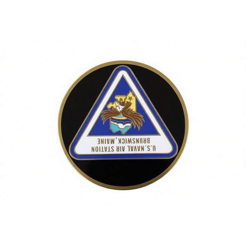 Custom University Metal Emblems Soft Enamel Silver-Plated Single-Sided ...