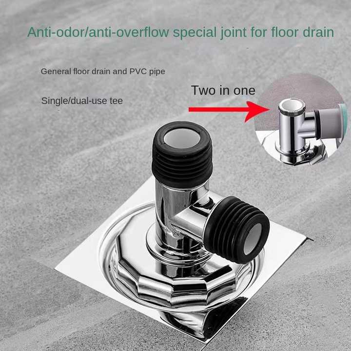 Bathroom Sewer Pipe Interface for Floor Drain Tee Joint Kitchen Washing ...