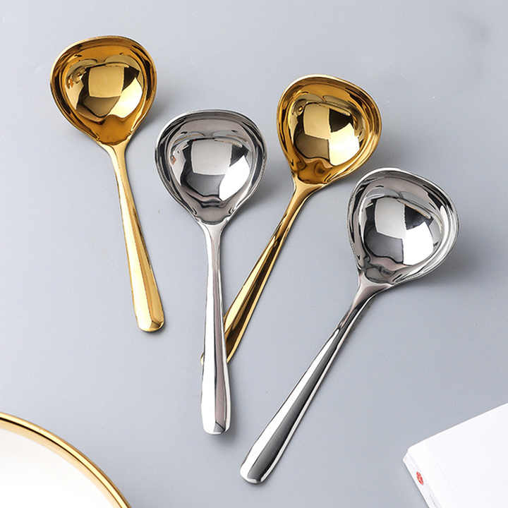 Custom Durable Soup Ladle 304 Stainless Steel Polished Titanium Plated ...