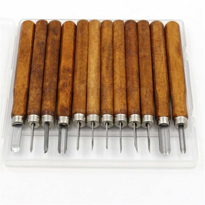12pcs/set Wood Turning Lathe Chisel Set for Woodworking