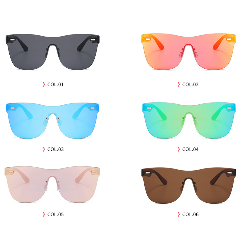 One Piece Mirrored Sunglasses - 2025 New Trend Style