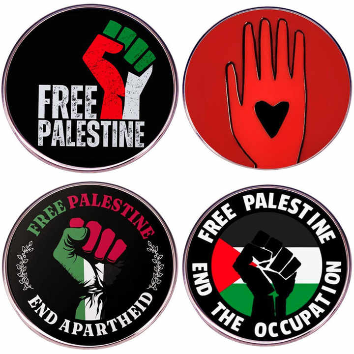 Free Palestine Liberated Palestine Flag Brooch Pin Badge