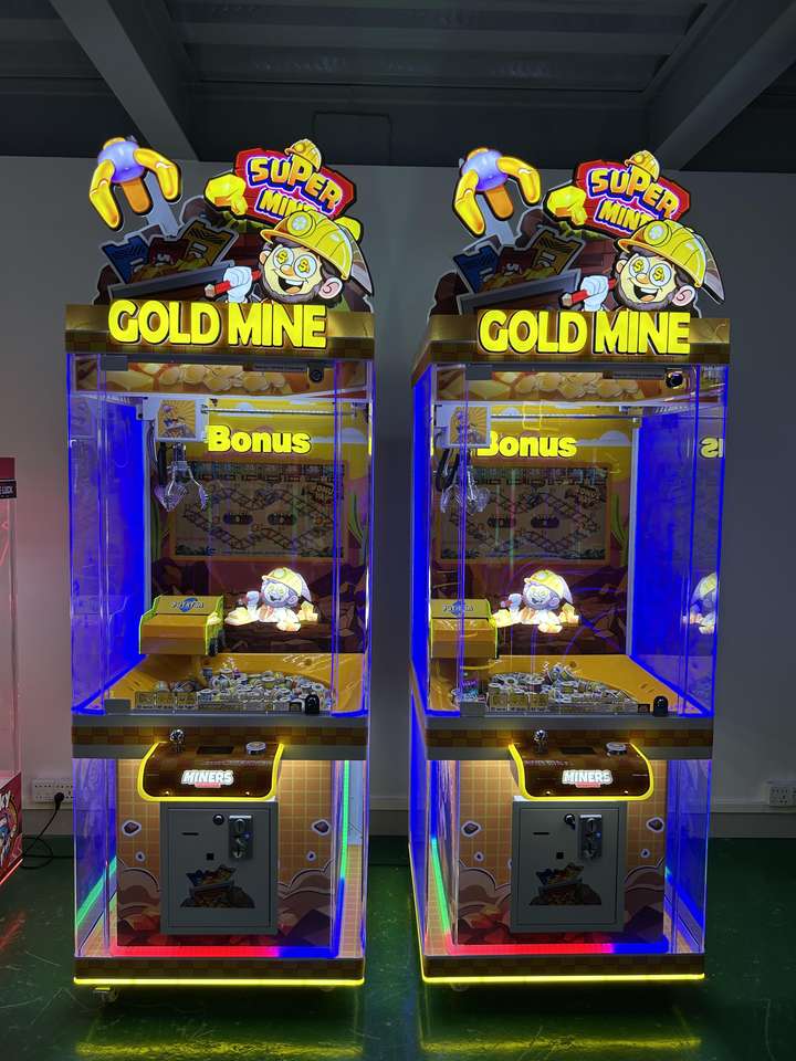CE Certified Indoor Coin-Operated Gold Mine Arcade Game 1-Year Metal ...