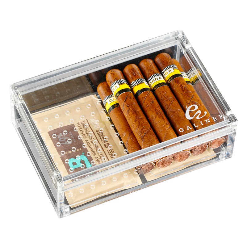 Unique Clear Acrylic Cigar Humidor Box – Stylish Storage for Up to 20 ...