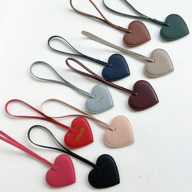 Shop Our Luxury New Stock PU Leather Heart Shape Bag Charm