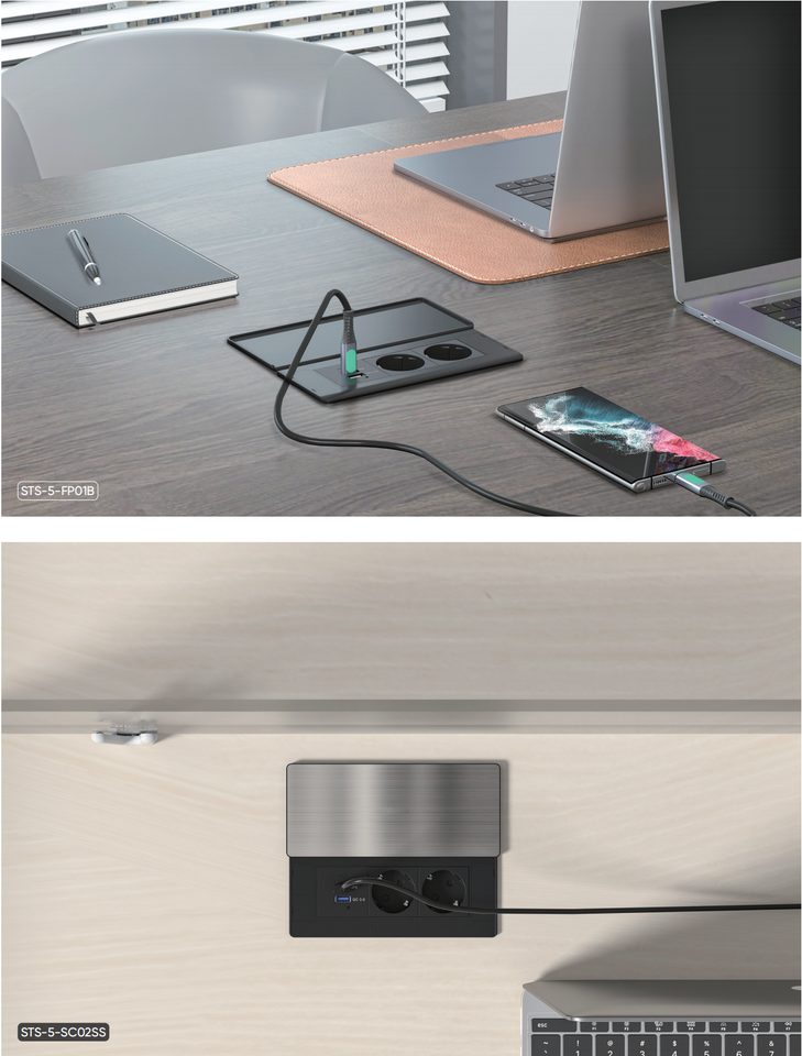 SINOAMIGO Recessed Table Power Outlet Built-in Desk Power Outlet with ...