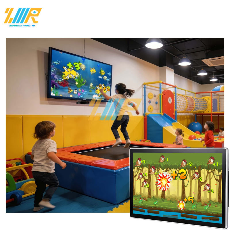 Interactive Trampoline Game with HD Display Screen Kinect Sensor for ...