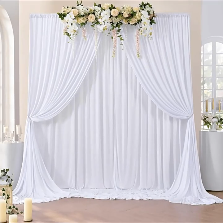 Vintage Style Textured Stage Backdrop Cream Wedding Drape Fabric ...
