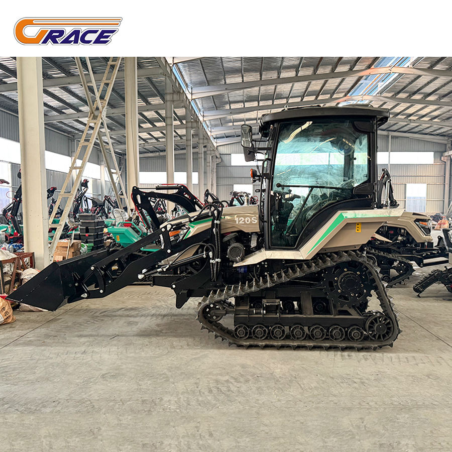120hp Rubber Agriculture Track Crawler Tractors Rotary Tiller ...