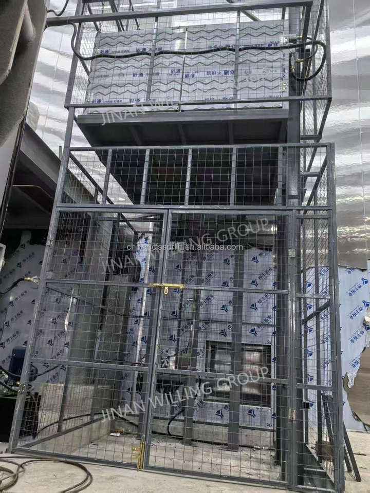 Guide Rail Traction Cargo Lift Elevator for Industrial Transporting ...