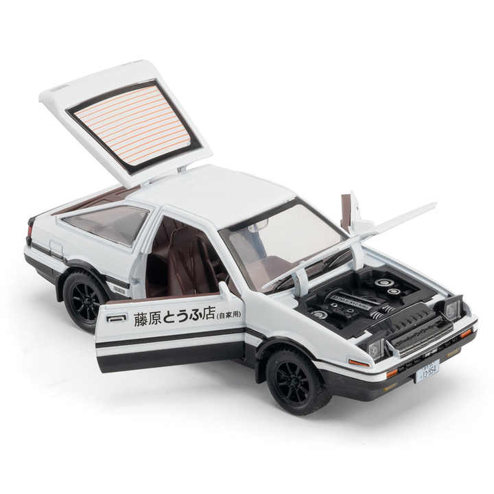 1/32 Initial D AE86 Toy Car Diecast Toyota Vehicle Miniature Model Pull ...