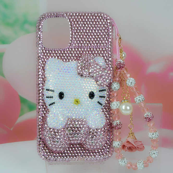 Pink Rhinestone Kitty Cat Phone Case for iPhone 11 12 13 14 Pro Max ...