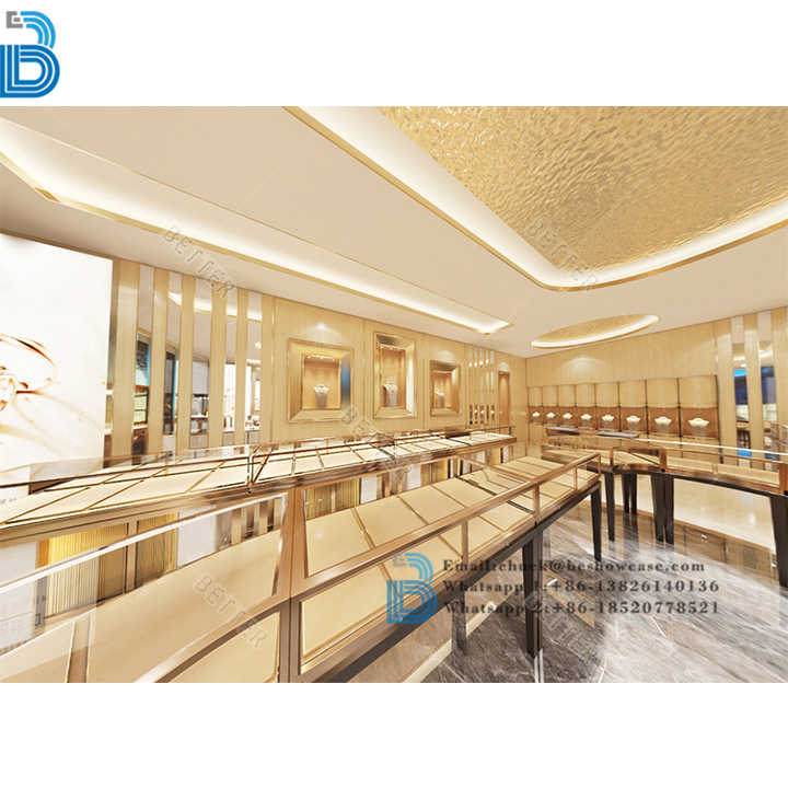 Jewelry Shop Window Display Glass Cabinet Jewelry Display Showcase ...