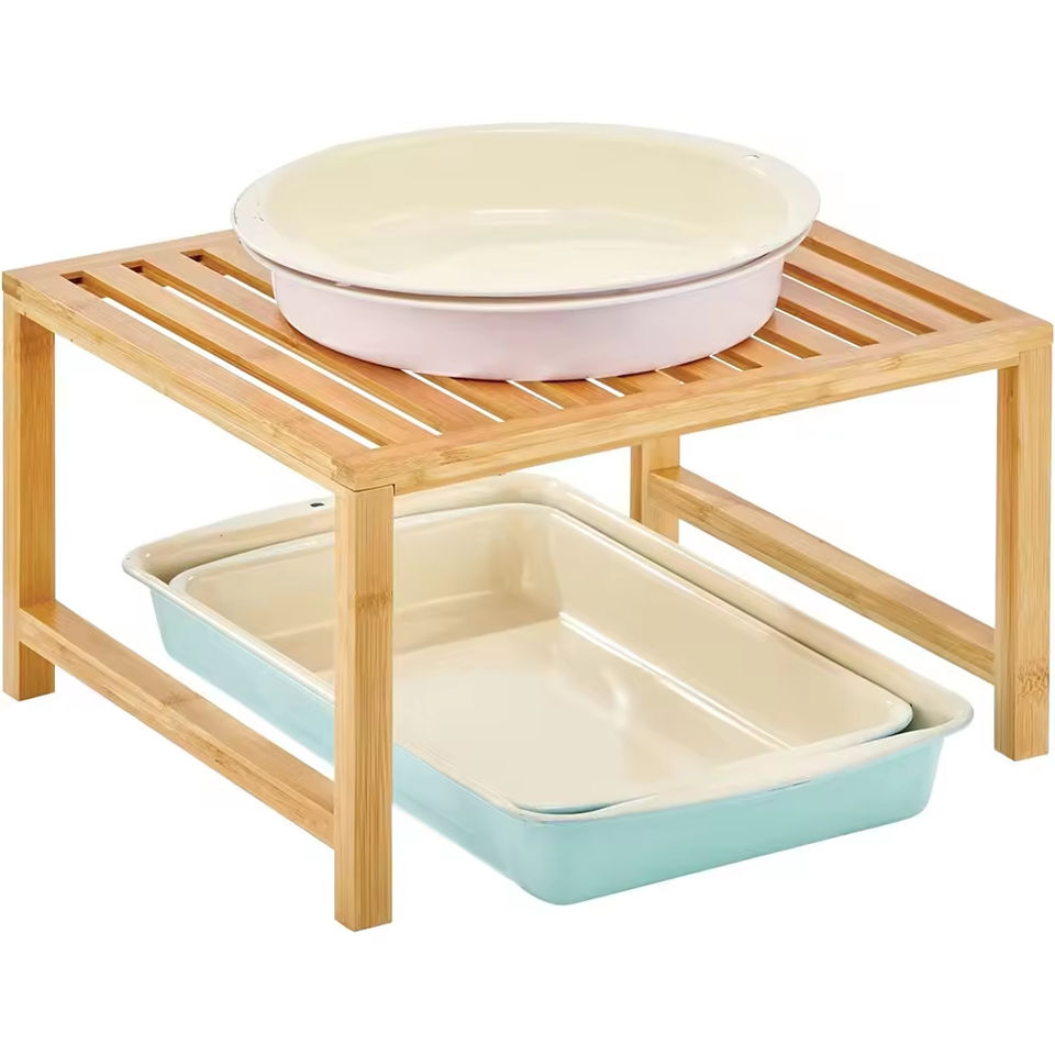 Food Dishes Storage Rack Stackable Storage Rack Bamboo Shelf| Alibaba.com