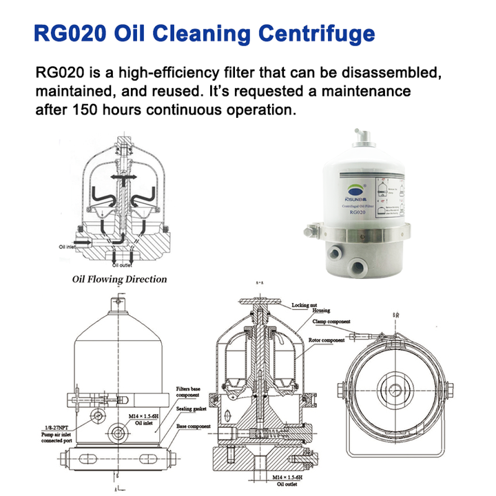 Factory OEM ODM Service Centrifugal Bypass Oil Filter Centrifuge Oil Cleaning Filter Centrifugal ...