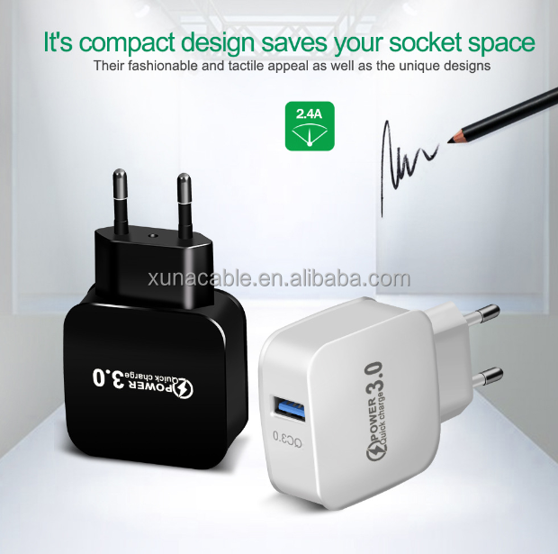 Universal QC 3.0 Quick Charger Fast Travel Adapter USB Wall Charger Portable EU US Plug for ...