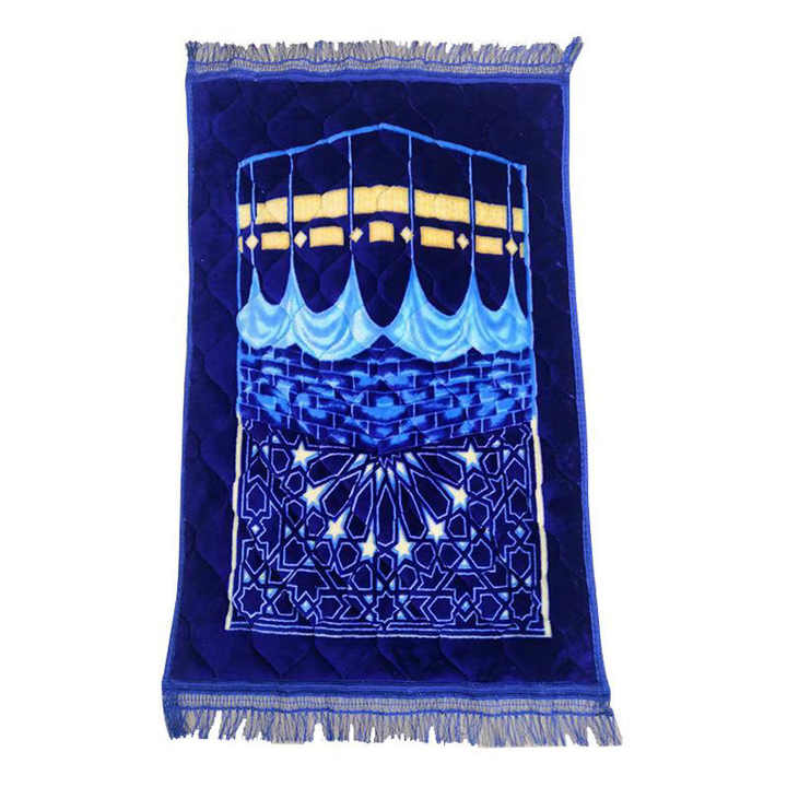 3D Printed Linen Flower Velvet Prayer Rug Embroid Thick Style Muslin ...