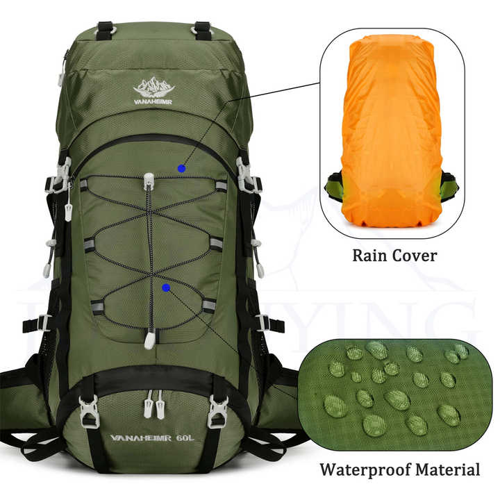 Custom Outdoor 60L Waterproof Men Women Travelling Sport Climbing ...