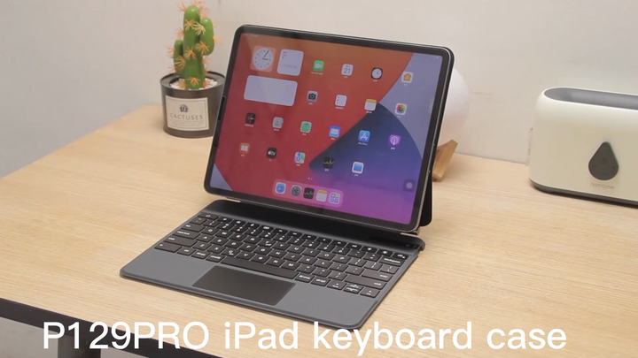 Backlit Touchpad Magnetic Floating Wireless Keyboard Case for iPad Pro ...