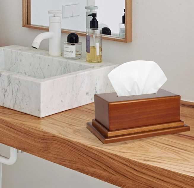 Luxury Rectangular Wooden Tissue Box Cover Concealment Hidden Money ...