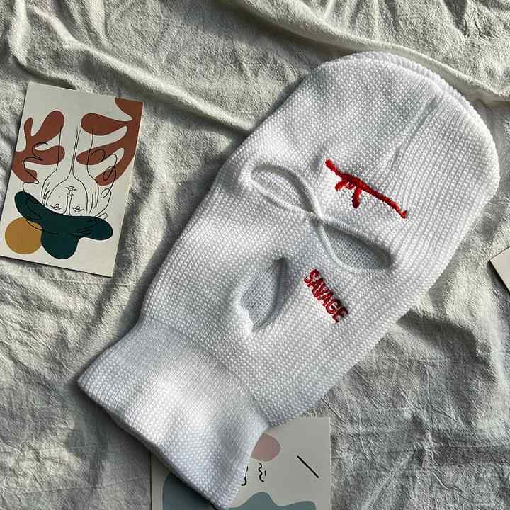 Tactical 3 Hole Ski Mask - Unisex Wool Knit Cap Balaclava