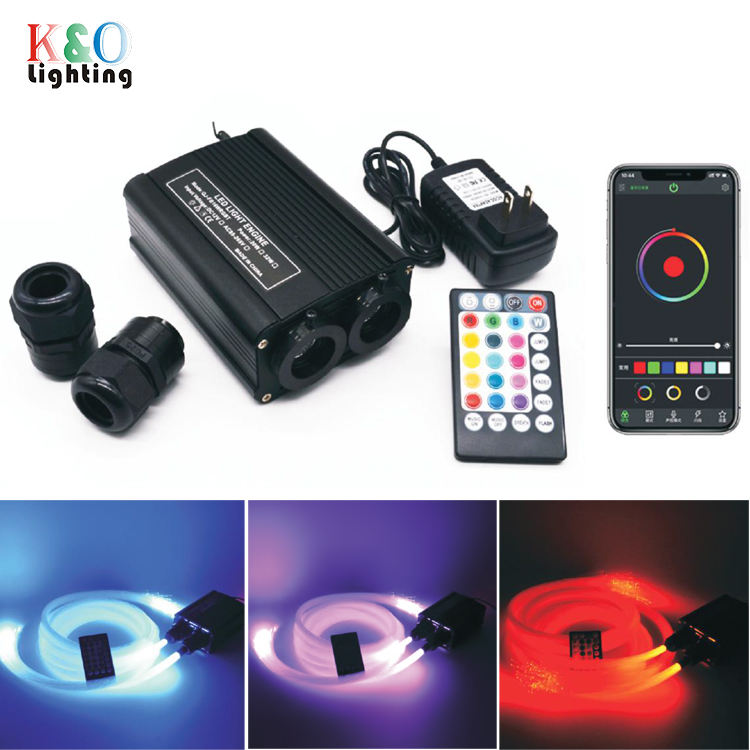 18W RGBW Starry Sky Fiber Optic Lights with LED Colorful Remote Control ...