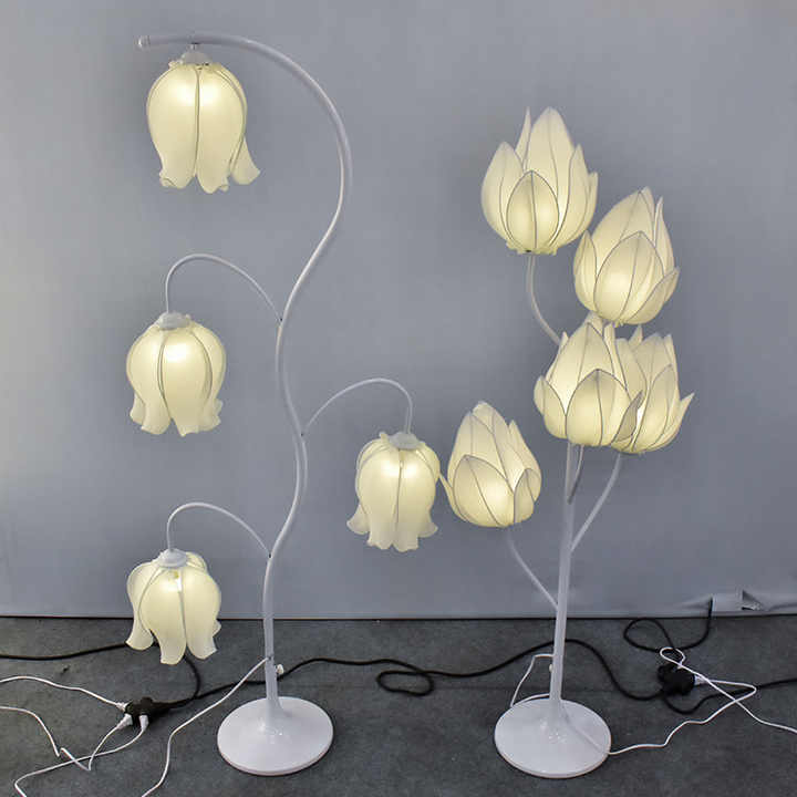 Led Wedding Banquet Metal Folding Centerpiece Light Lamp Swhite Flowers ...