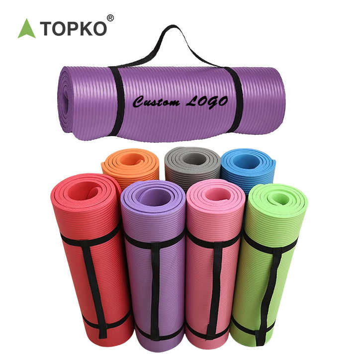 TOPKO NBR Yoga Mat Organic Best Exercise Fitness Mat Eco Friendly Hot ...
