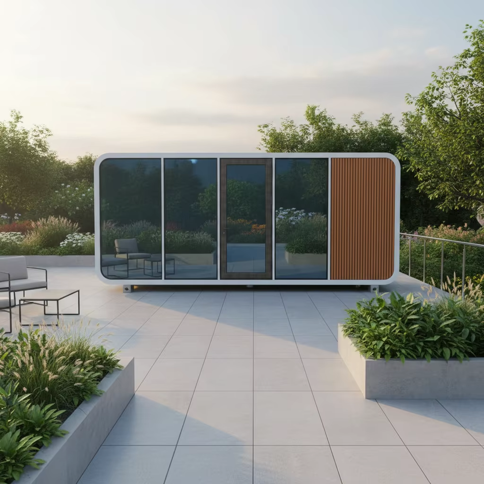 20ft 40ft Apple Cabin House for Home Office Workshop Flat Pack Apple ...