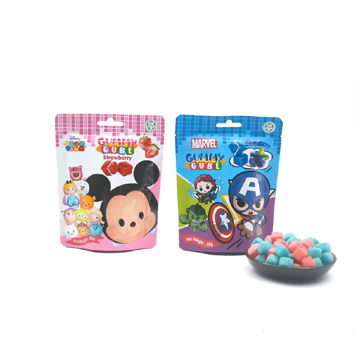 Free Sample OEM Sugar Coating Gummy Jelly Filled Sweets