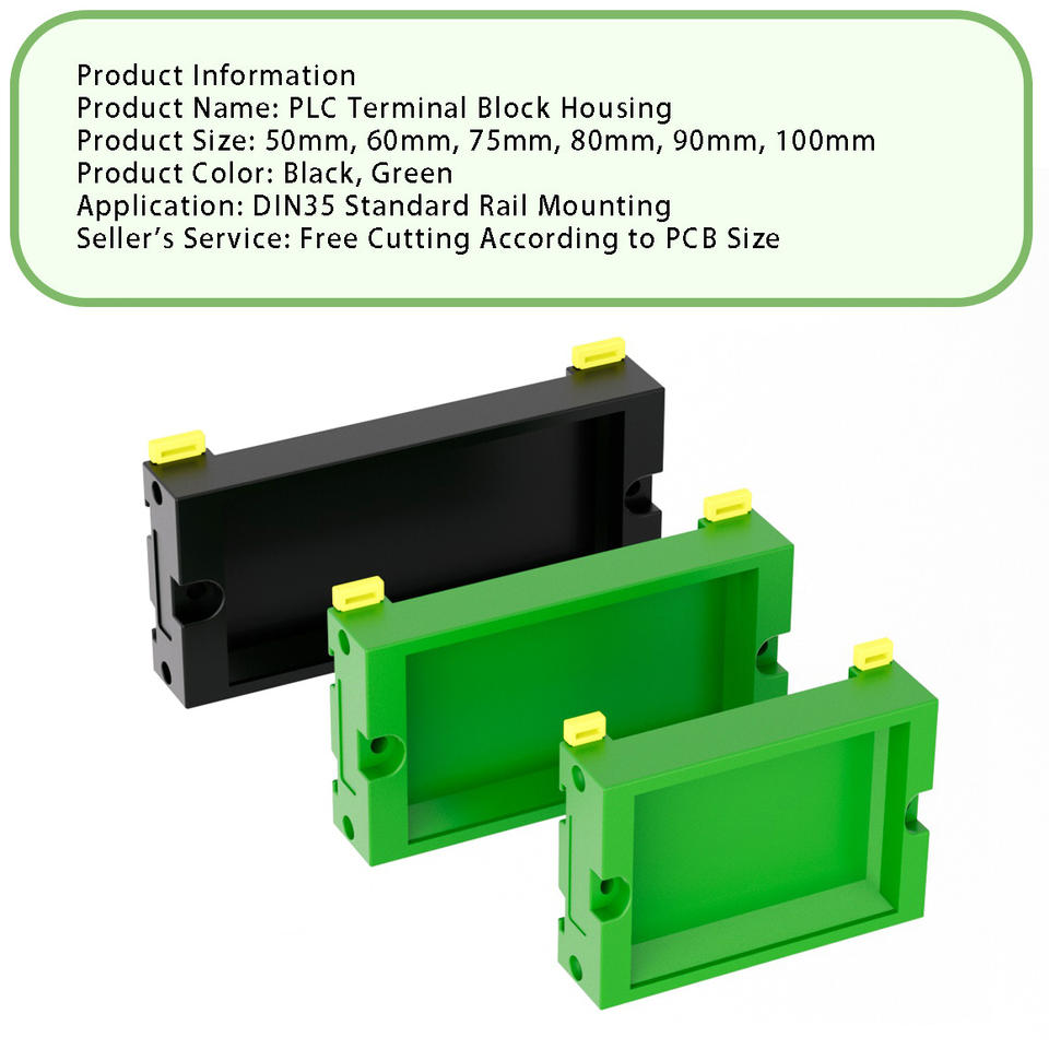 PMD60mm PDM PCB Enclosure with Card Slot for PLC Rail Mounting din rail ...