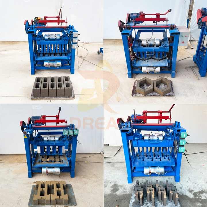 Interlocking semi automatic cement block paving brick making machine ...