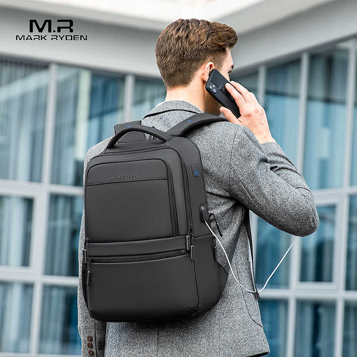 Mark Ryden External USB Charging Backpack - Waterproof & Secure