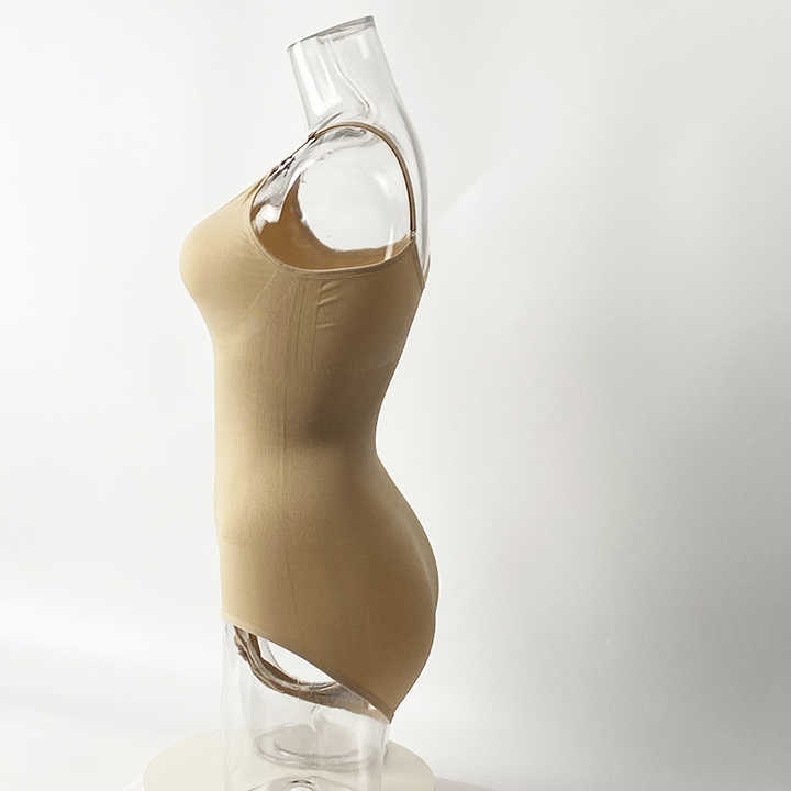 Plus Size Bodysuit Seamless Sculpting Shapers Round Neck Slimming ...