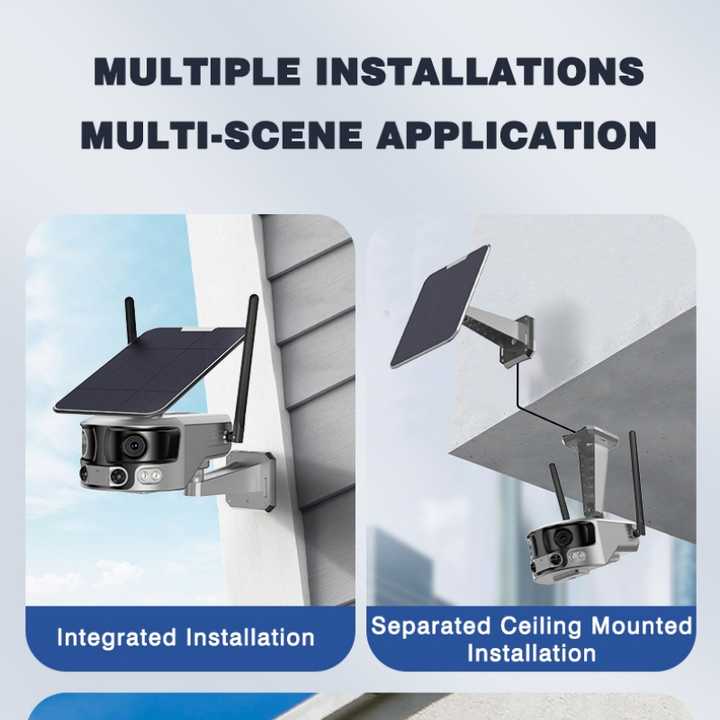 4G Solar Camera - Dual Lens Ultra Wide Angle Security