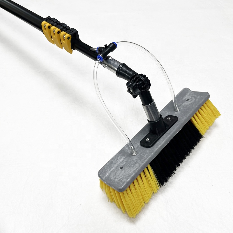 12ft aluminum extension pole with water fed brush for telescopic gutter ...