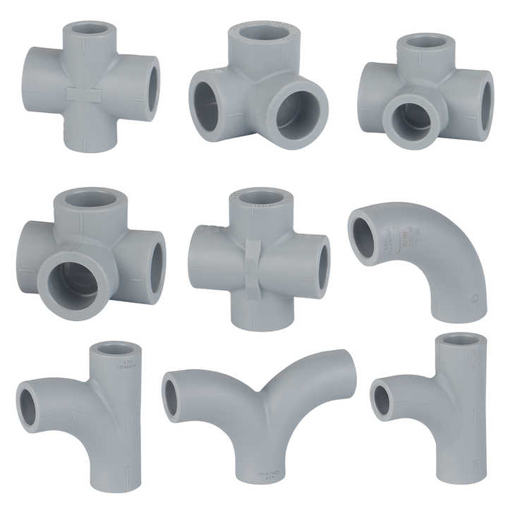 Gtk Ppr Pipe Fitting 3d Four-way Connector Plastic Water Supply ...