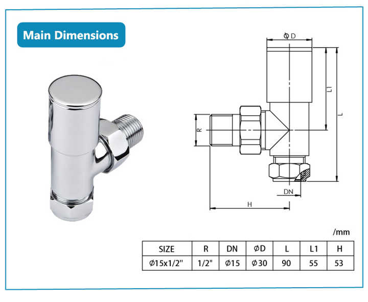 Factory Directly Brass Temperature Control chrome plated radiator ...