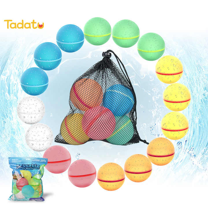 Tadatu Reusable Water Balloons - Quick Fill & Self Seal