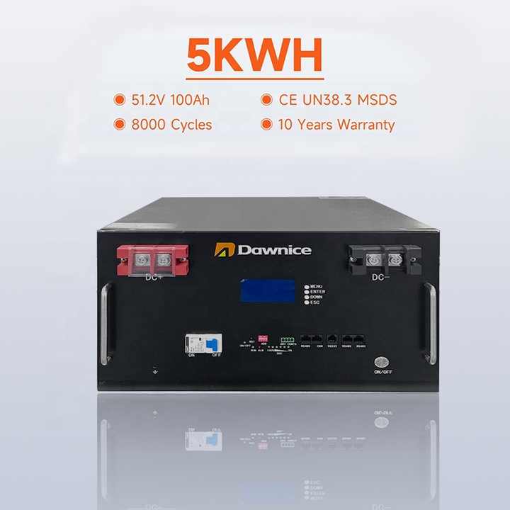 Dawnice Rack Mounted LiFePO4 Battery Litthium Ion Solar 48V Server 5kWh 10kWh 30kWh 40kWh 50kWh ...