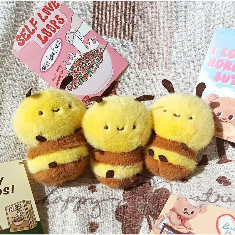 Cute Bee Plush Keychain, Soft Fluffy Stuffed Toy, Cute Animal Bag ...
