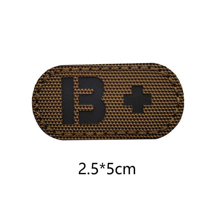 IR Mini Blood Type Tactical Morale Hook and Loop Nylon Badge Blood Type ...