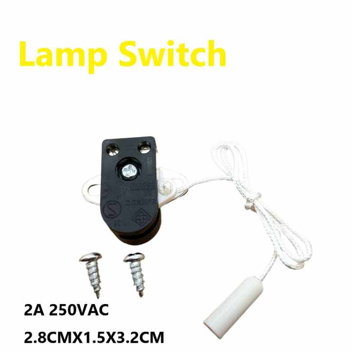 2A 250V AC Mini Pull Cord Switch with Side Action On-Off String Pull ...
