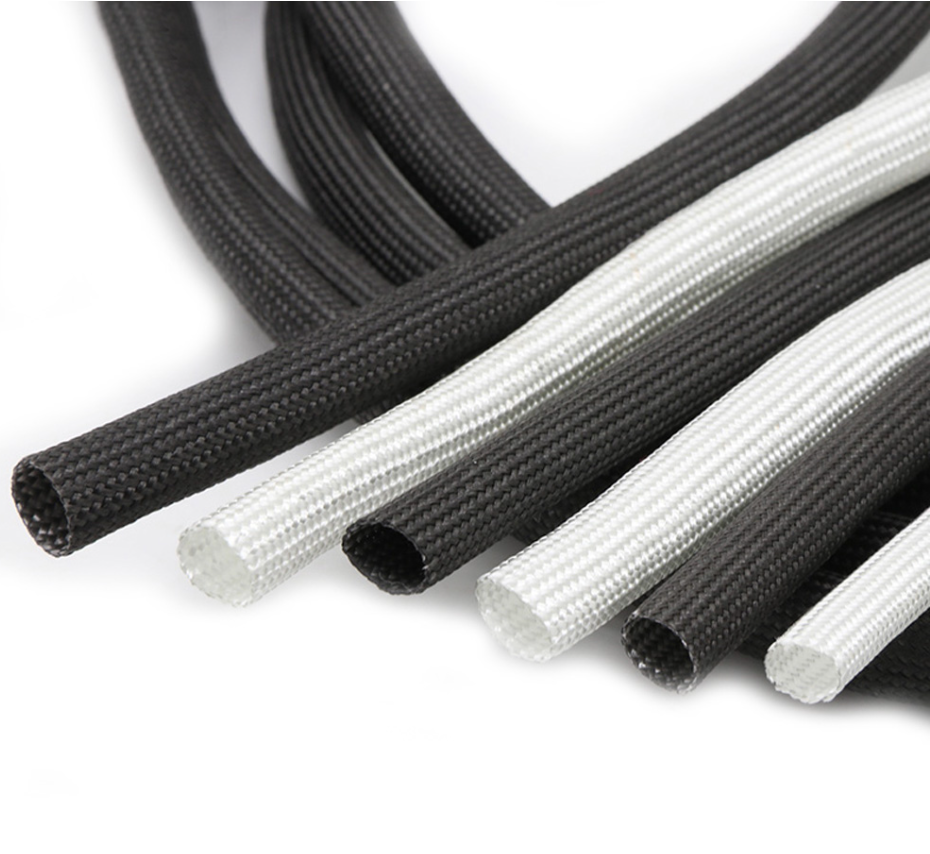 Black 600 Deg.C Braided Fiberglass Sleeve High Temperature Chemical ...