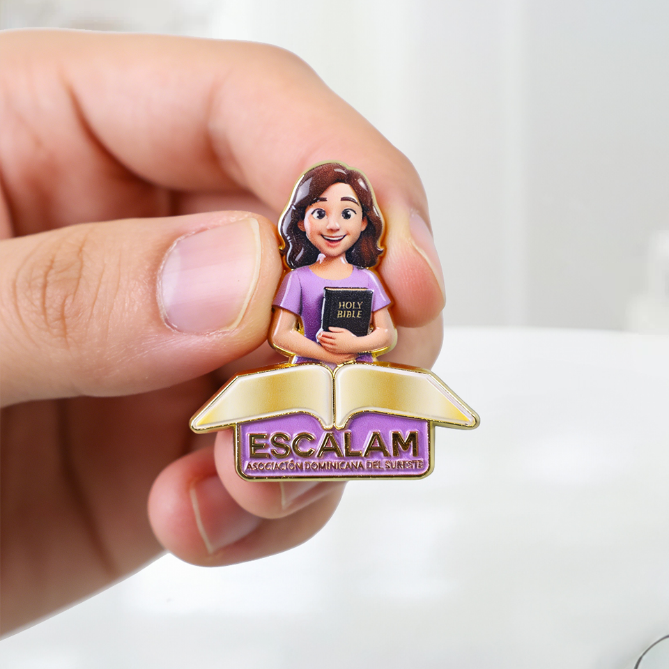 Student Metal Enamel Pins with Die Cutting Printing Fun and Cute ...