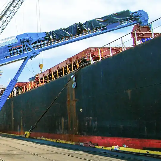 Mobile Ship Loader a Mobile Ship Loader Used to Load Bulk Cargo Onto a ...