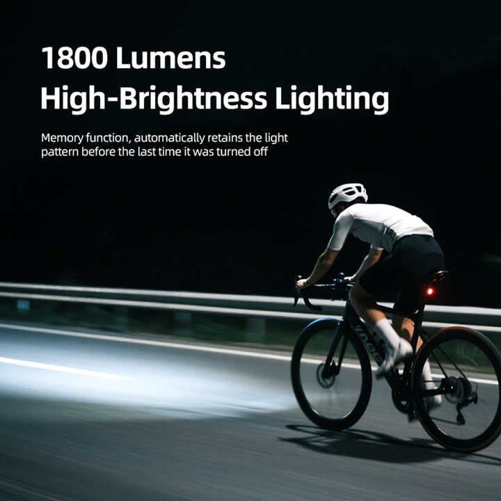 CYCLAMI Ultra Bright 1800 Lumens LED Bike Light - Safe Rides